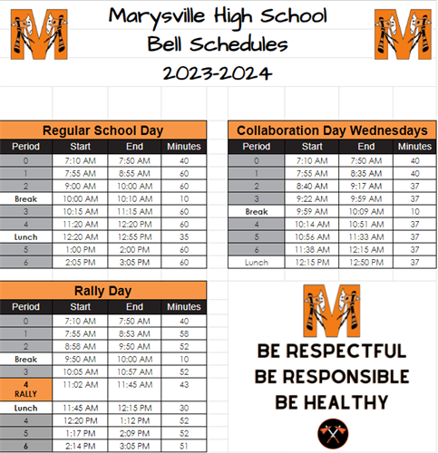 Marysville High - Bell Schedule